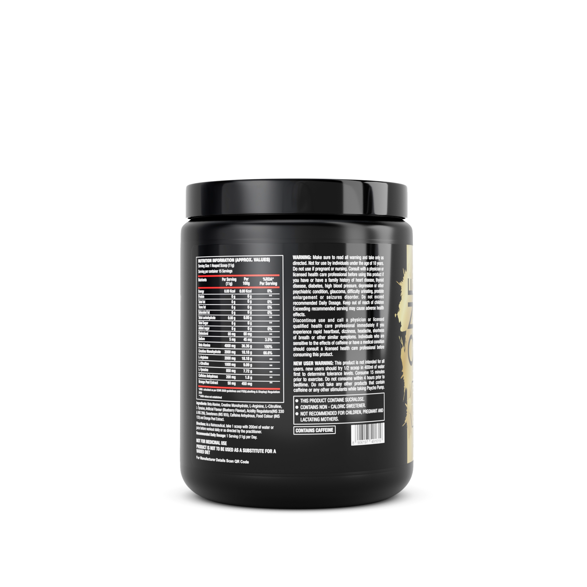 OSN Psycho Pump - Extreme Pre-Workout Formula 165g (15 SV ...
