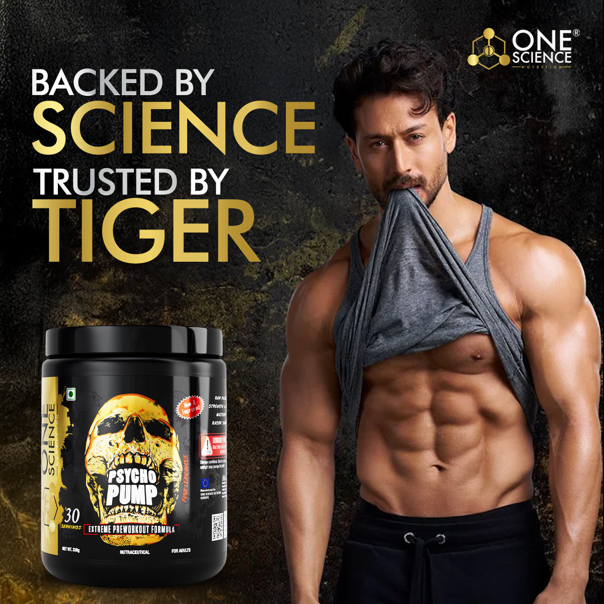 OSN Psycho Pump - Extreme Pre-Workout Formula 330g (30 SV) + Free Shak ...